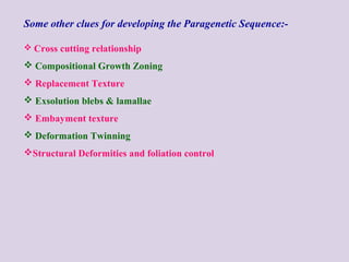 Ore texture and paragenesis krishanu | PPT