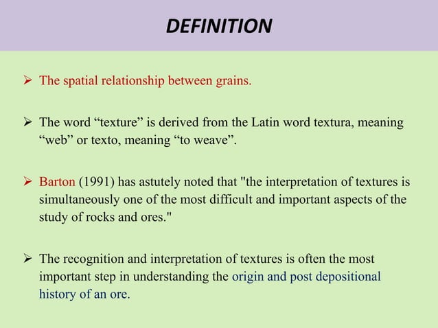 ORE TEXTURES.pptx | Geology | Science
