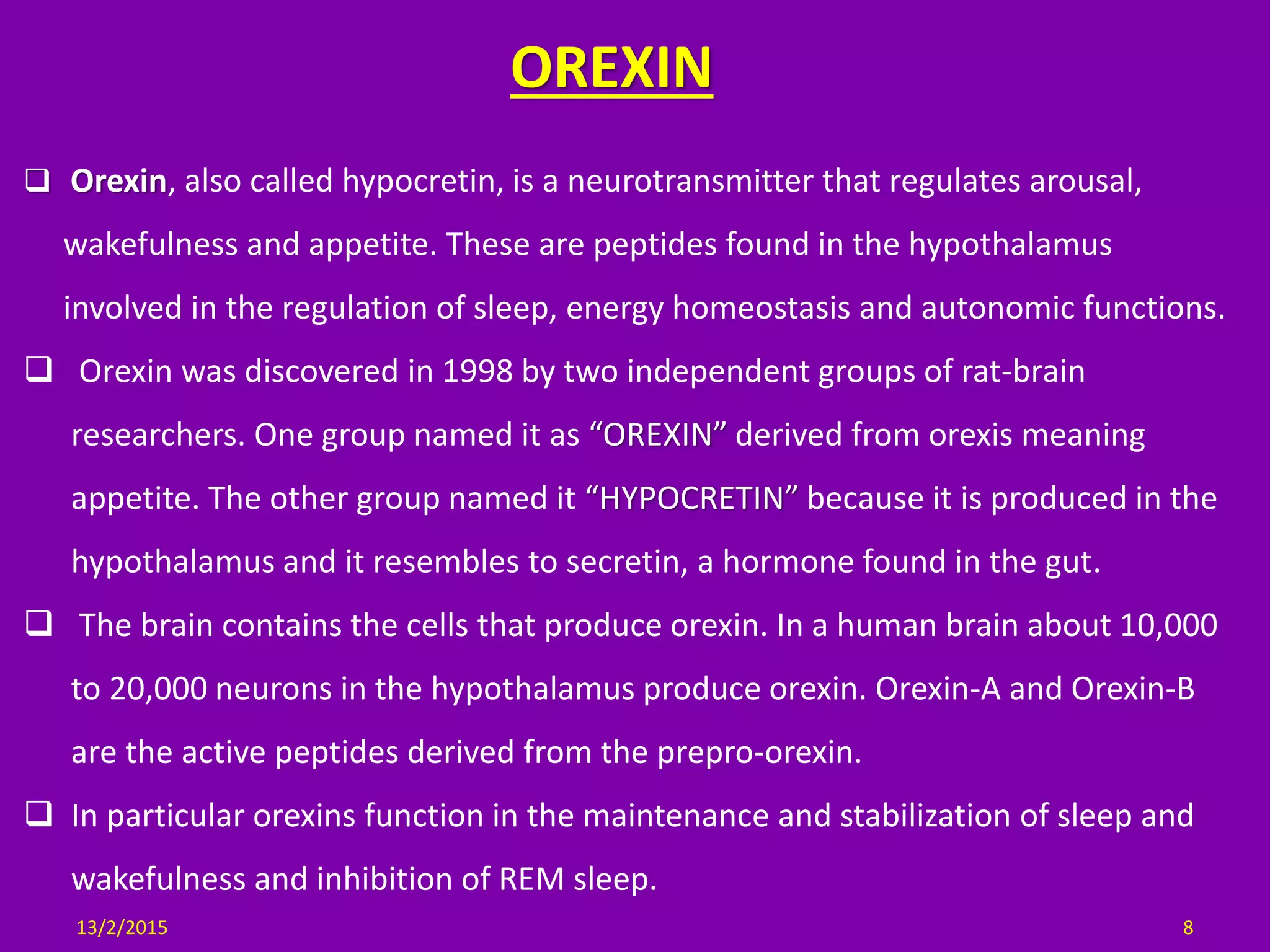OREXIN RECEPTOR ANTAGONISTS | PPTX