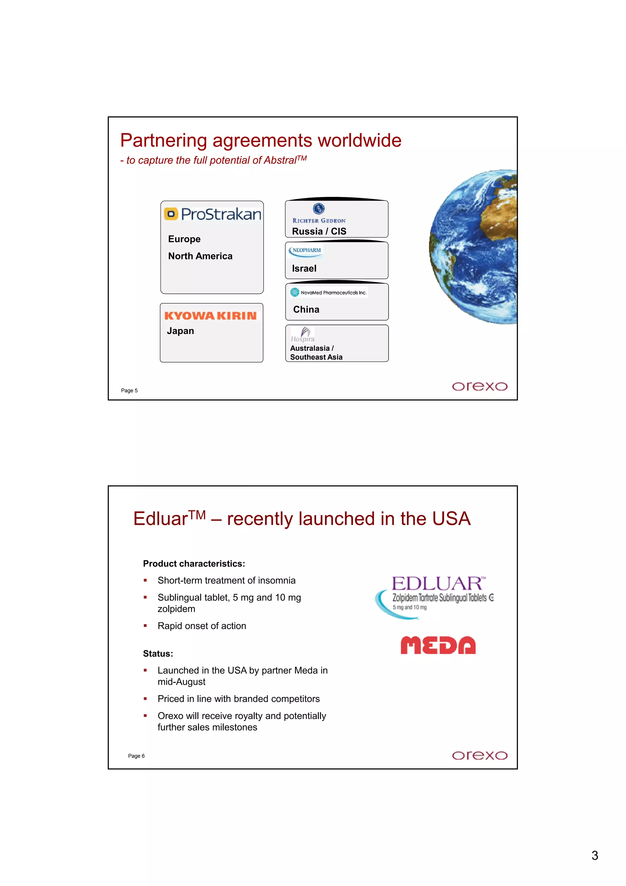 Orexo 090915 Presentation Nordea | PDF