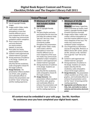 Orfale digital book report checklist august 2011 | PDF