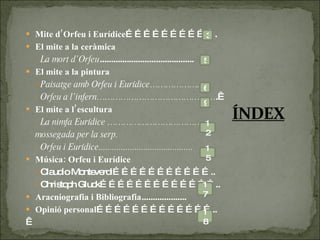 Orfeu i Eurídice | PPT