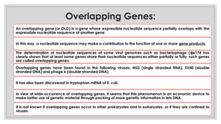 ORF, Gene Clustering, Overlapping Genes and.pptx