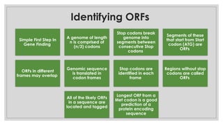 ORF, Gene Clustering, Overlapping Genes and.pptx