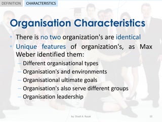 Organisation Structure and Objectives | PDF