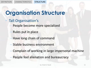 Organisation Structure and Objectives | PPT