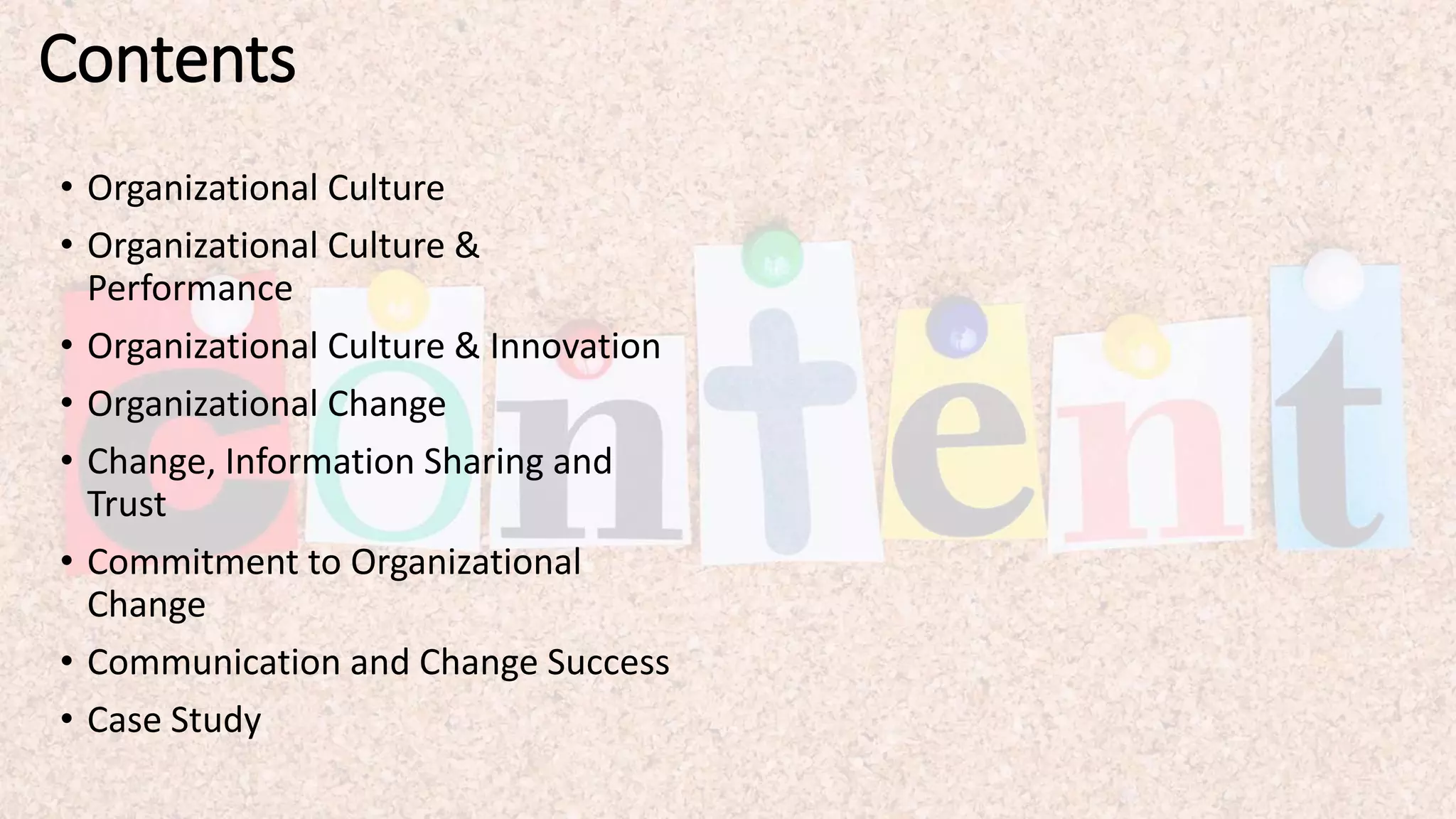 Organizational Culture & Change | PPTX