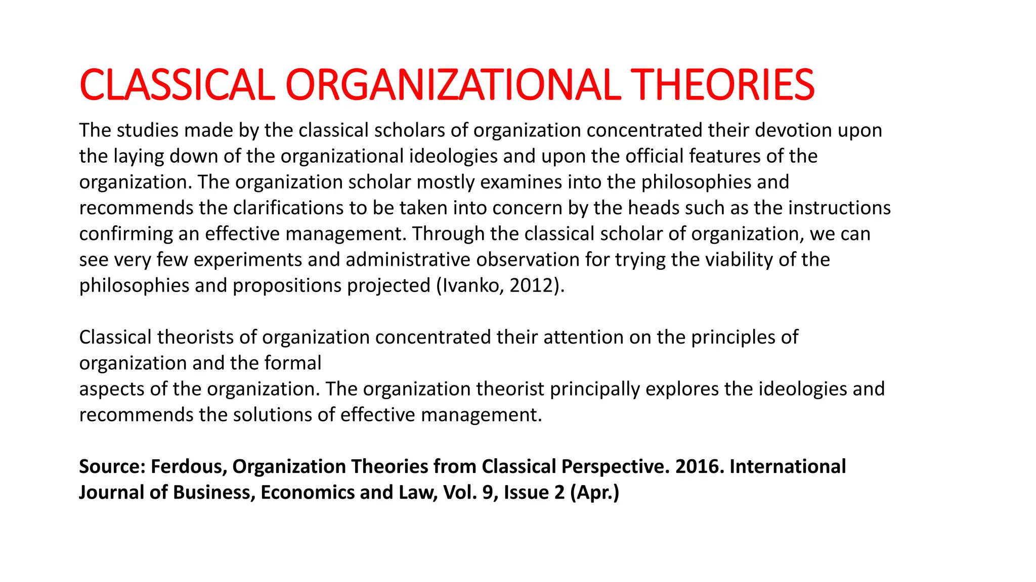 THEORIES OF ORGANIZATION-PUBLIC ADMINISTRATION | PPTX