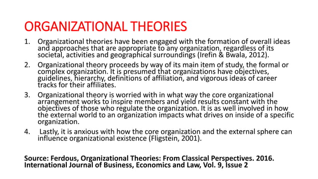 THEORIES OF ORGANIZATION-PUBLIC ADMINISTRATION | PPTX | Business ...