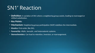 substition reaction , types , mechanisms | PPT