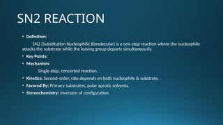 substition reaction , types , mechanisms | PPT