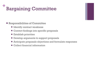 Bargaining Committee Selection and Characteristics | PPT
