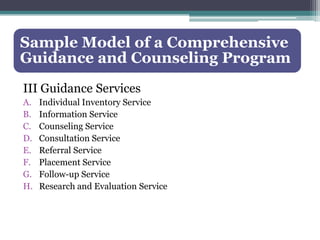 Org & admin of guidance & counseling program | PPTX