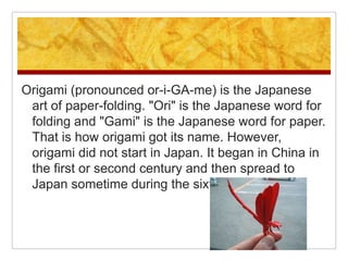Orgami | PPTX