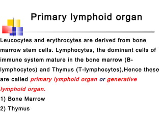 Organ and tissues of immune system | PPT