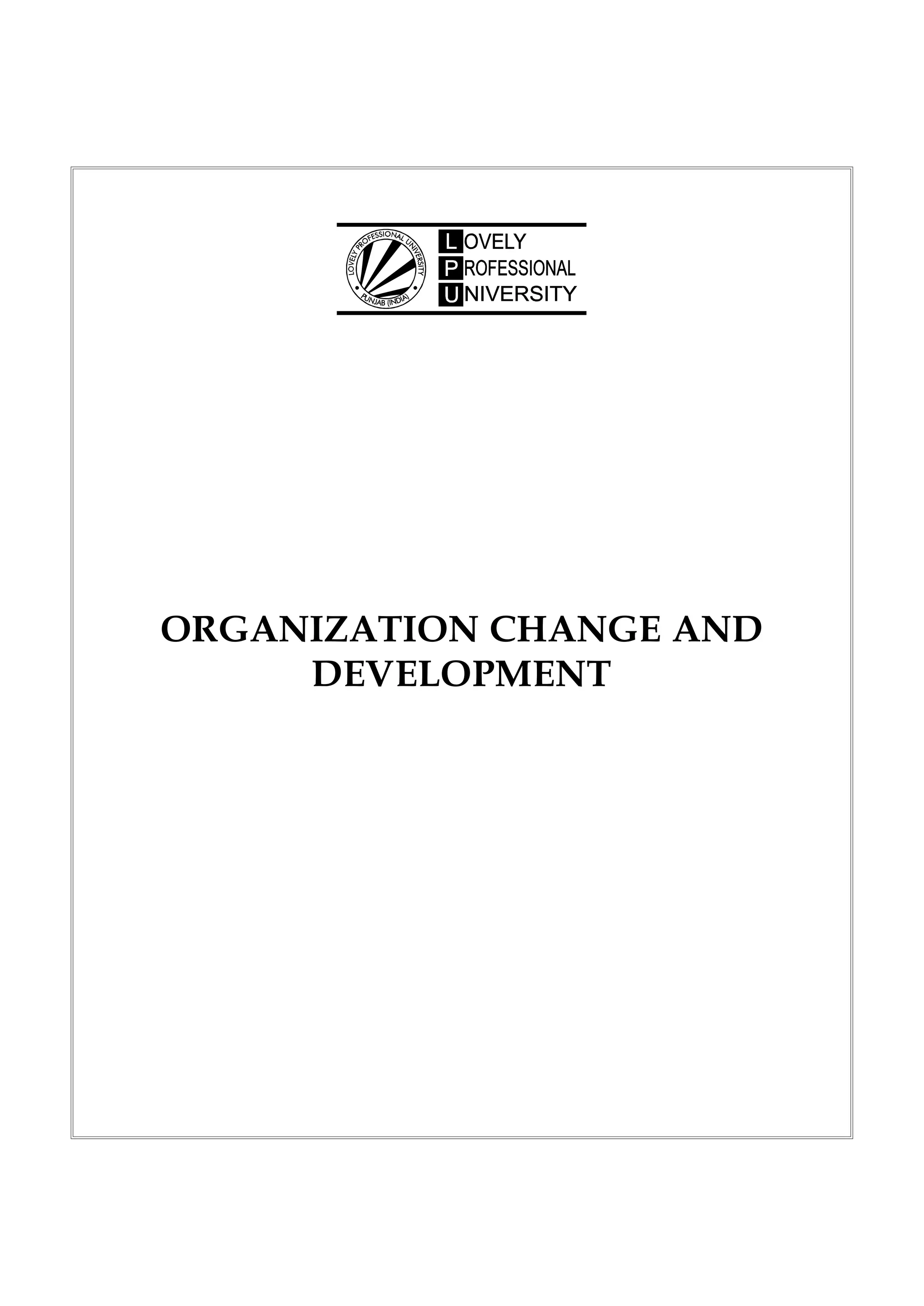 Organanisation change and development by kavita | PDF