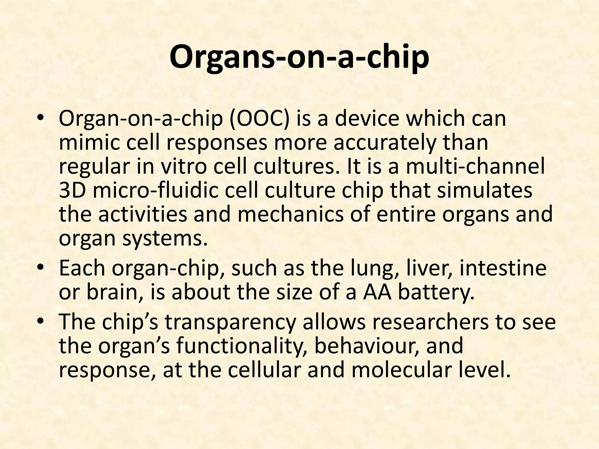 Organ chip ppt | PPTX