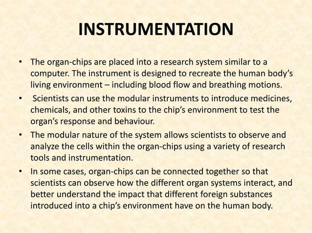 Organ chip ppt | PPTX | Biological Sciences | Science