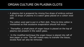 Organ culture technique in synthetic media- animal tissue culture | PPTX