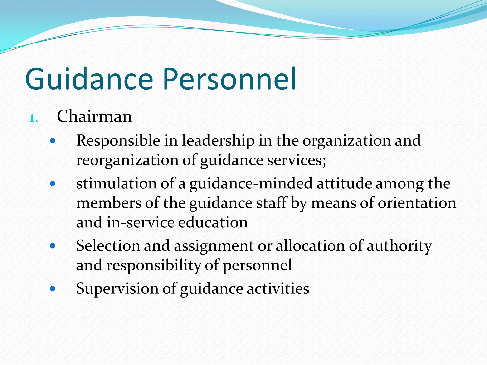 Org and admin of guidance | PPTX