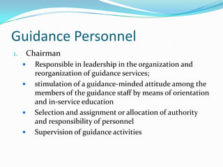 Org and admin of guidance | PPTX