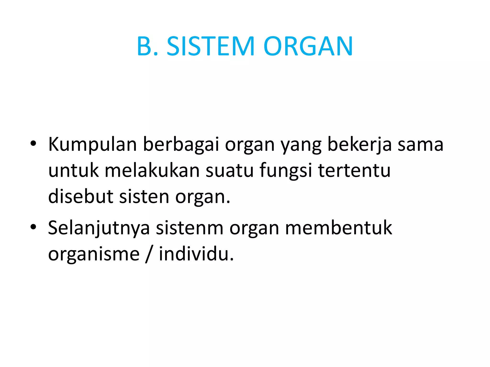Organ dan sistem organ manusia | PPTX