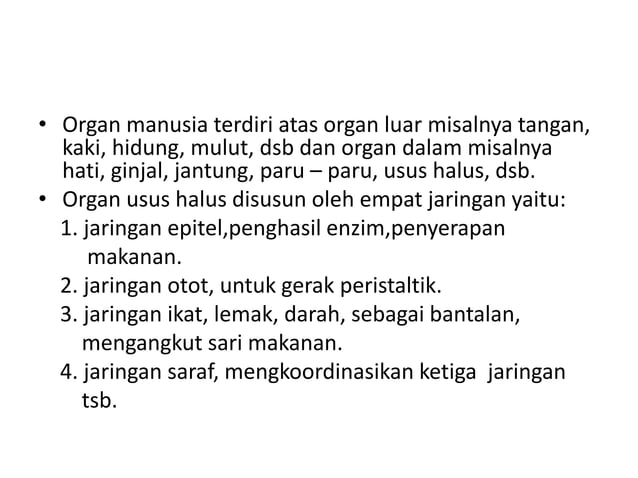 Organ dan sistem organ manusia | PPTX