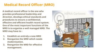 Org and management of medical record dept. | PDF