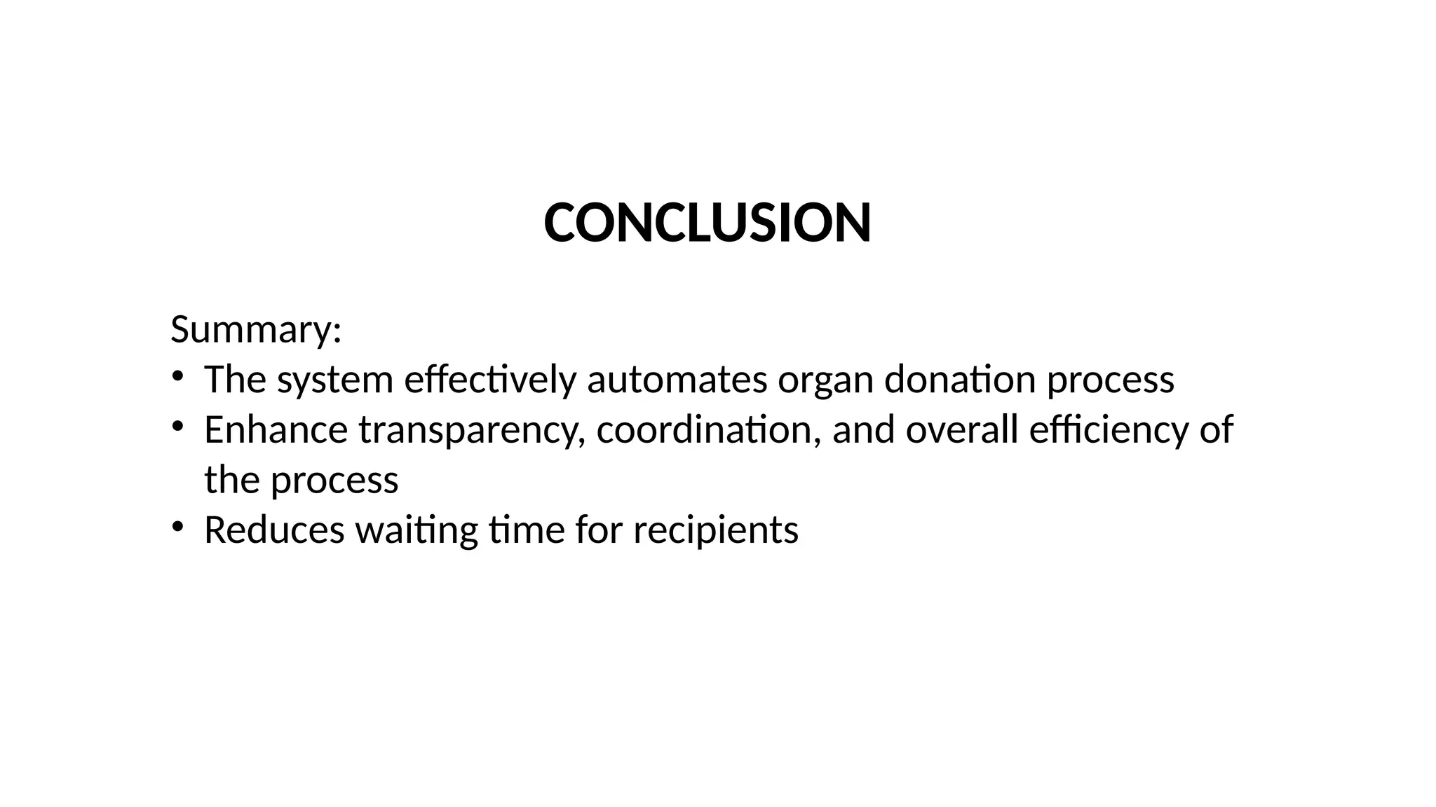 Presentation on Organ Donation System Project | PPTX