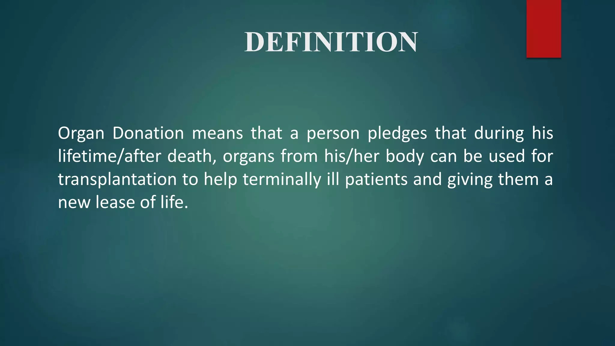 Organ donation and orbo seminar | PPTX