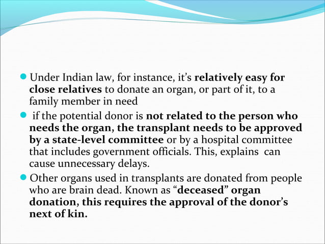 Organ donation indian scenario | PPT | Brain and Nervous System ...