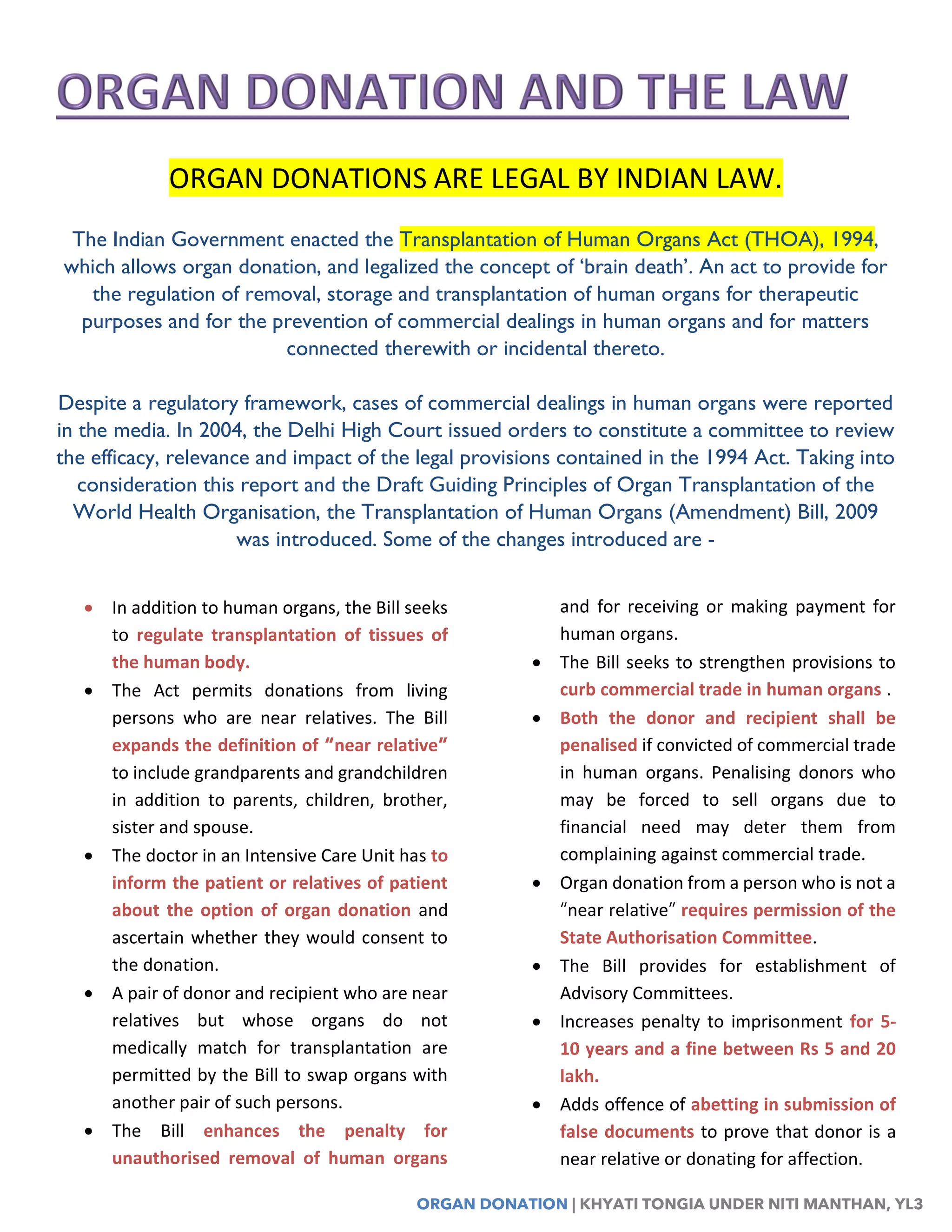 Organ donation laws | PDF