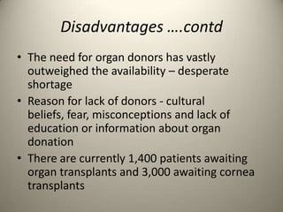 Cons Of Organ Donation