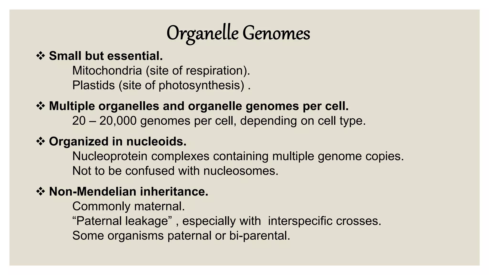 Organellar genome | PPTX