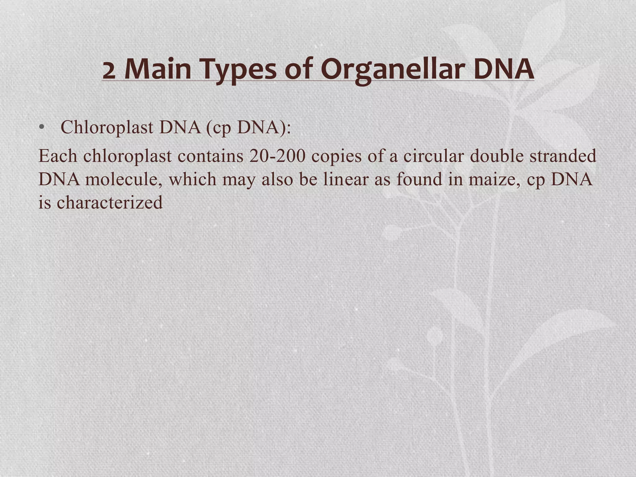 Organelle genome | PPTX