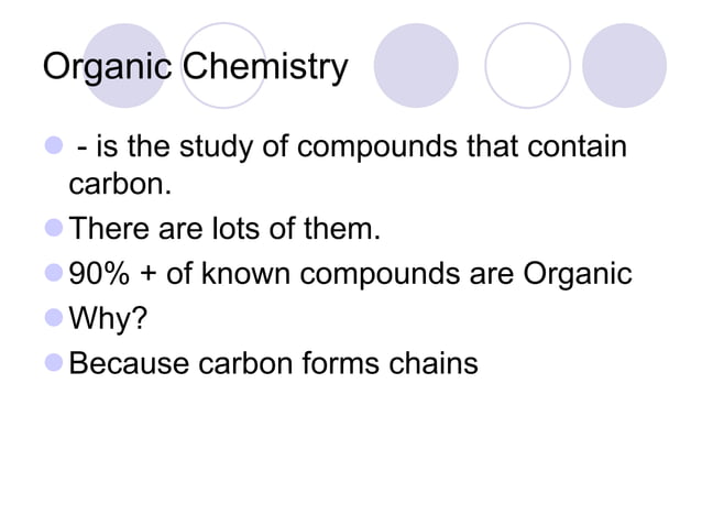 Organic - Introduction | PPT