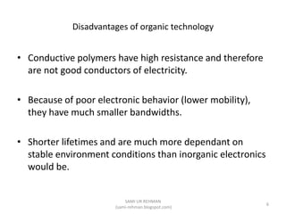 Organic Semiconductor Technology | PDF