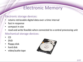 Organic memories | PPTX