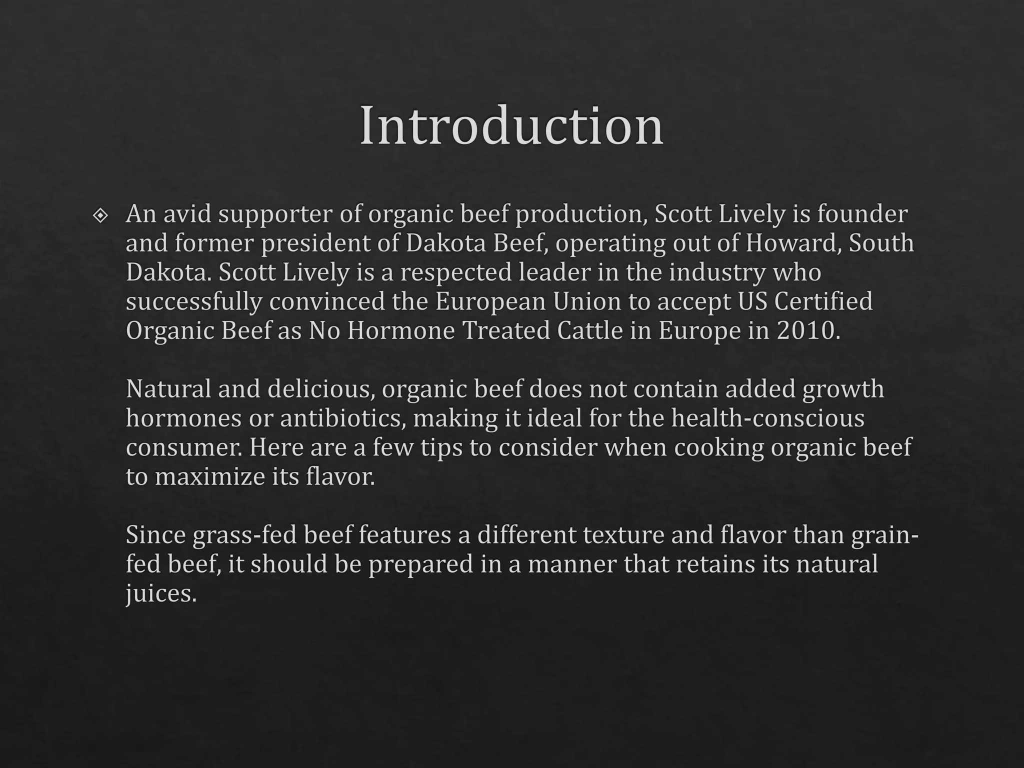 Tips for Cooking Organic Beef | PPT