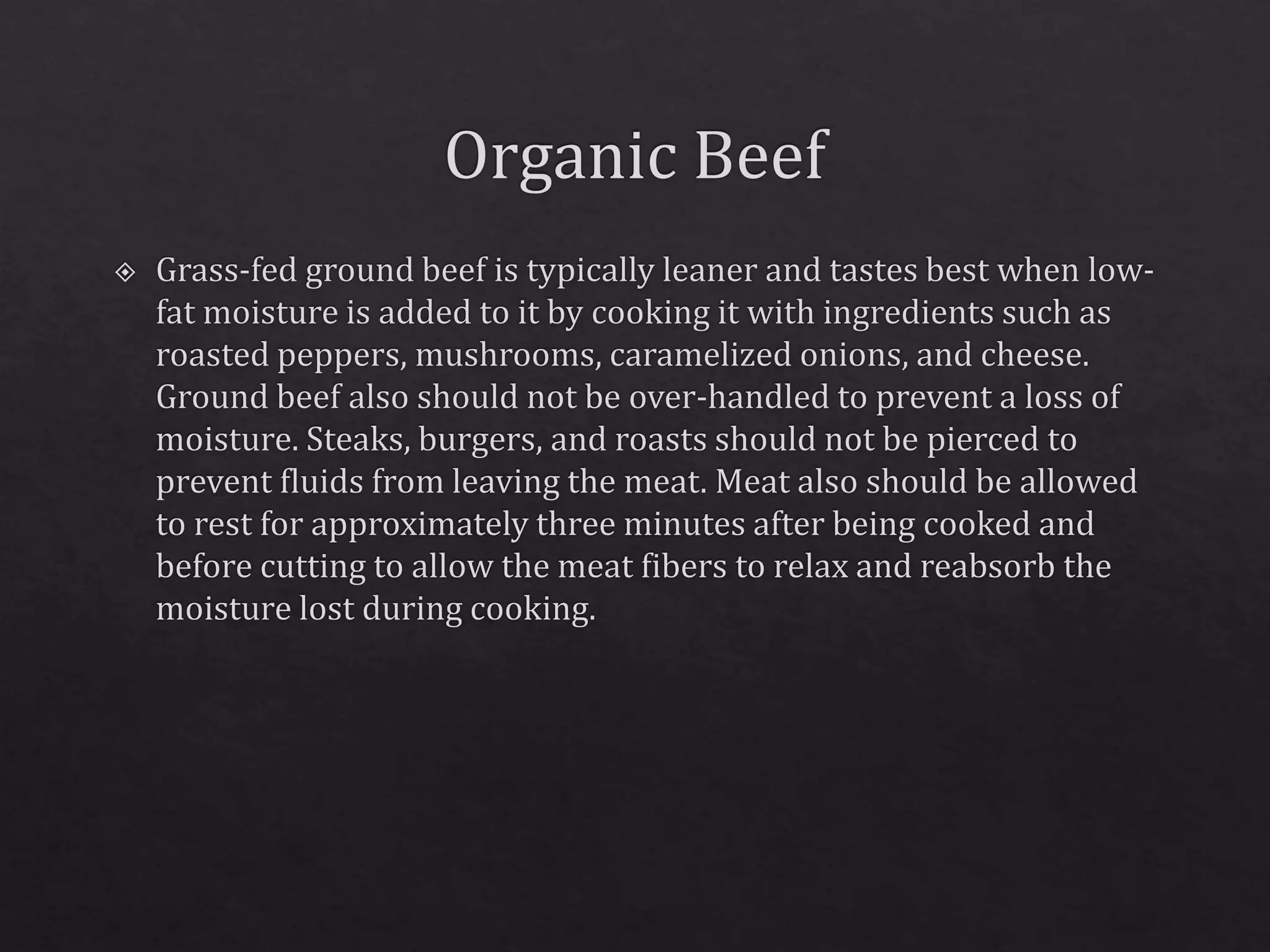 Tips for Cooking Organic Beef | PPTX