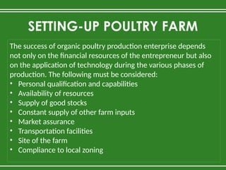 Introduction to Agriculture Production NC II Organic-Chicken-Raising (1 ...