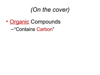 Organic Compound Foldable Entries | PPT