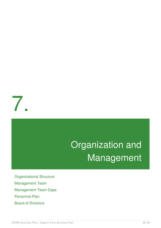 Organic farm business plan example | PDF