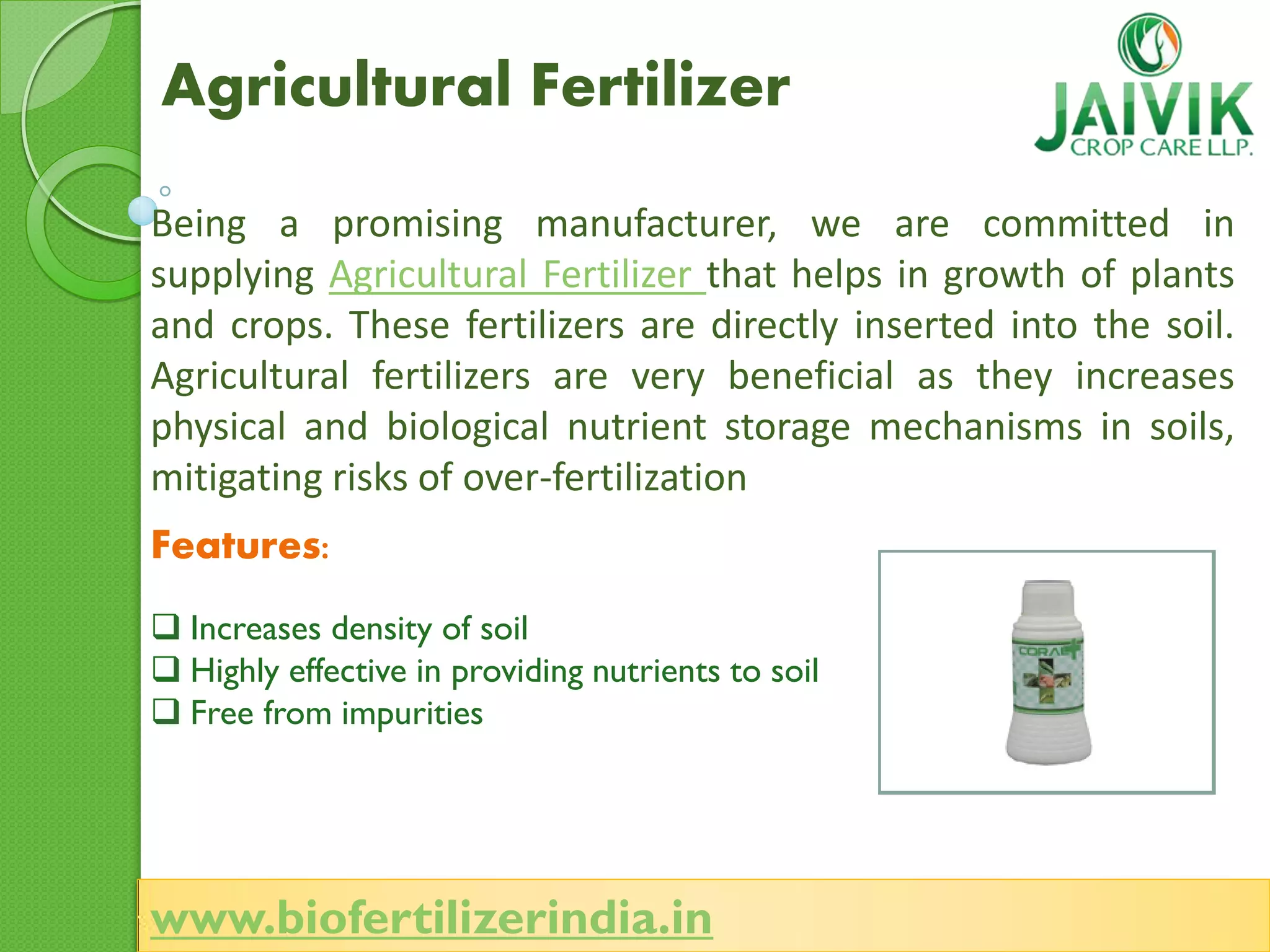 Bio Fertilizer Manufacturer | PDF