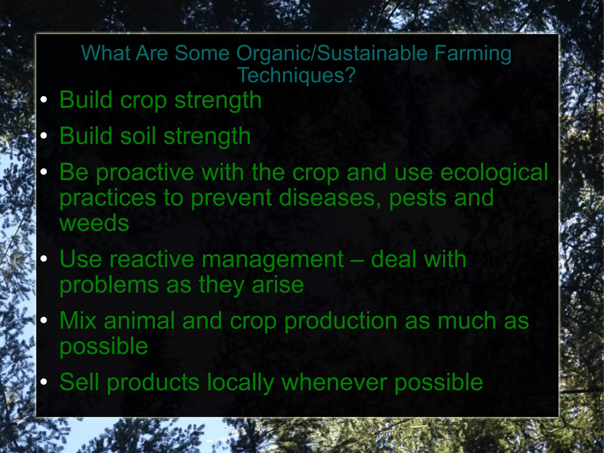 Organic and Sustainable Farming | PPT
