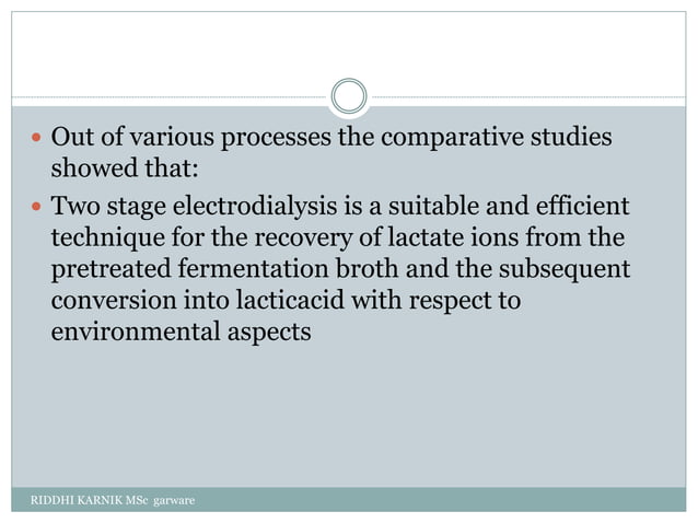 production and downstream process of Organic acids-citric and lactic ...