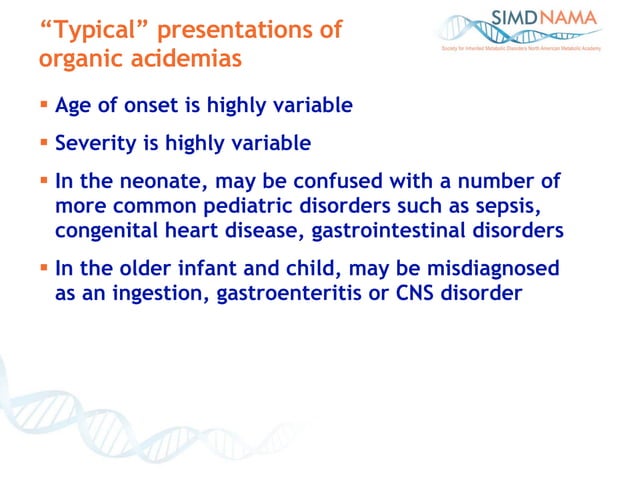 Organic Acidemias Didactic Bb Day1 3 Jh | PPT | Blood Disorders ...