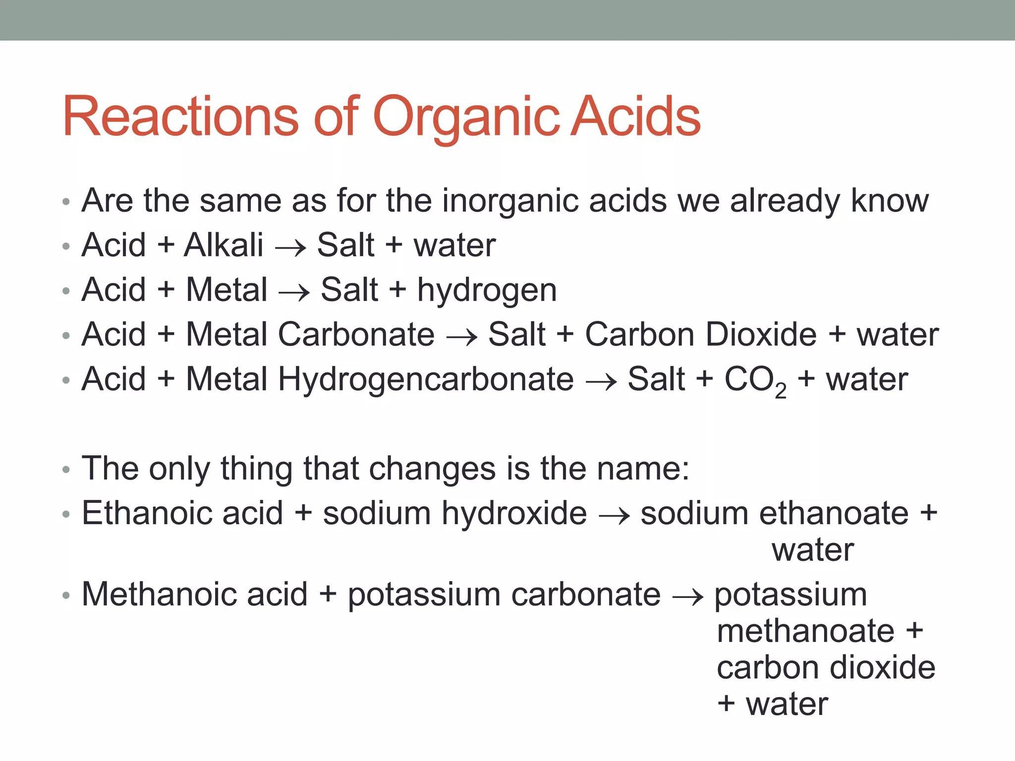 Organic acids | PPTX