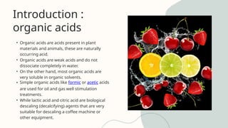 Production of Organic Acid : Citric Acid | PPTX