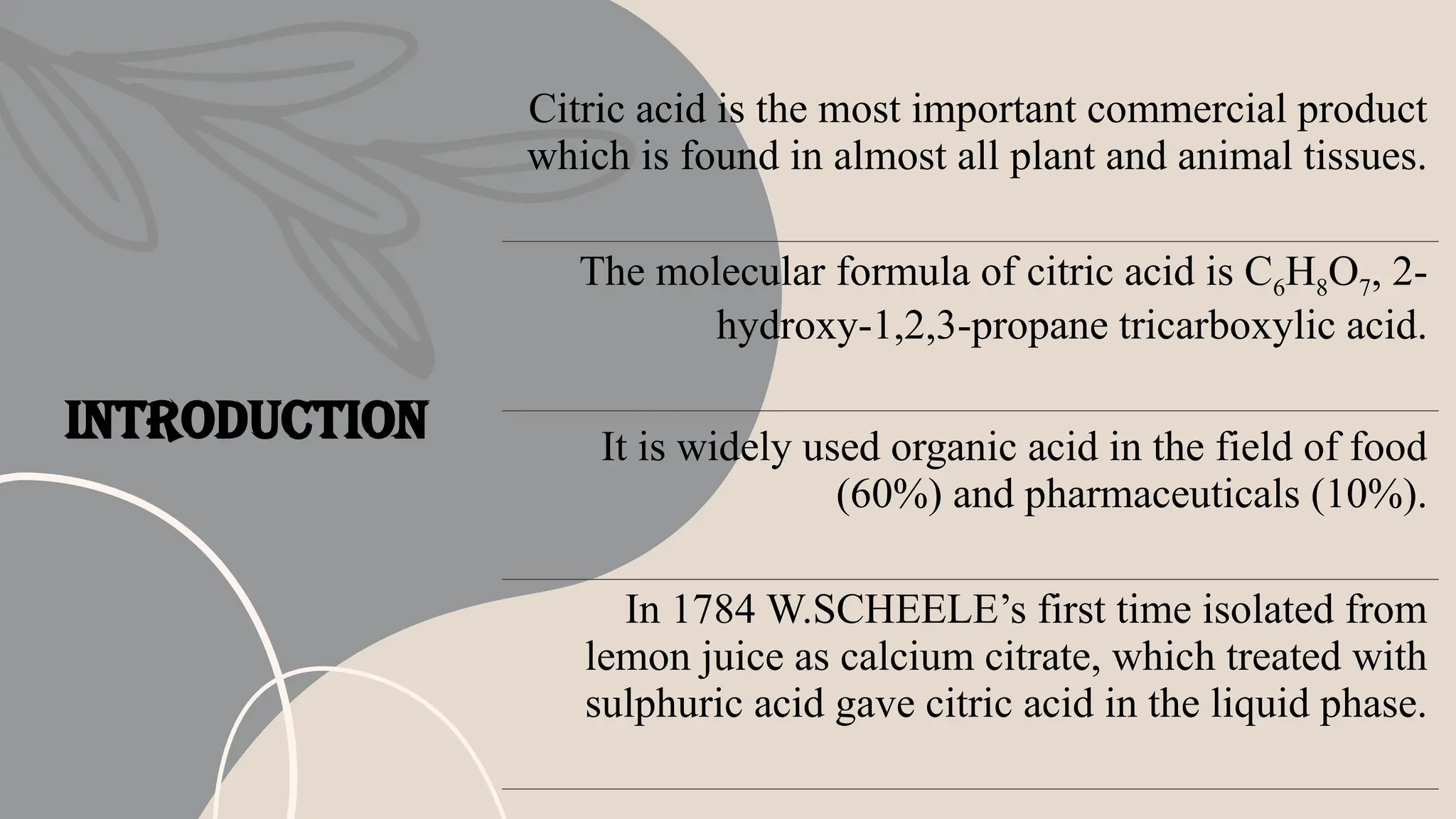 Organic acids-Citric acid production ppt | PPTX
